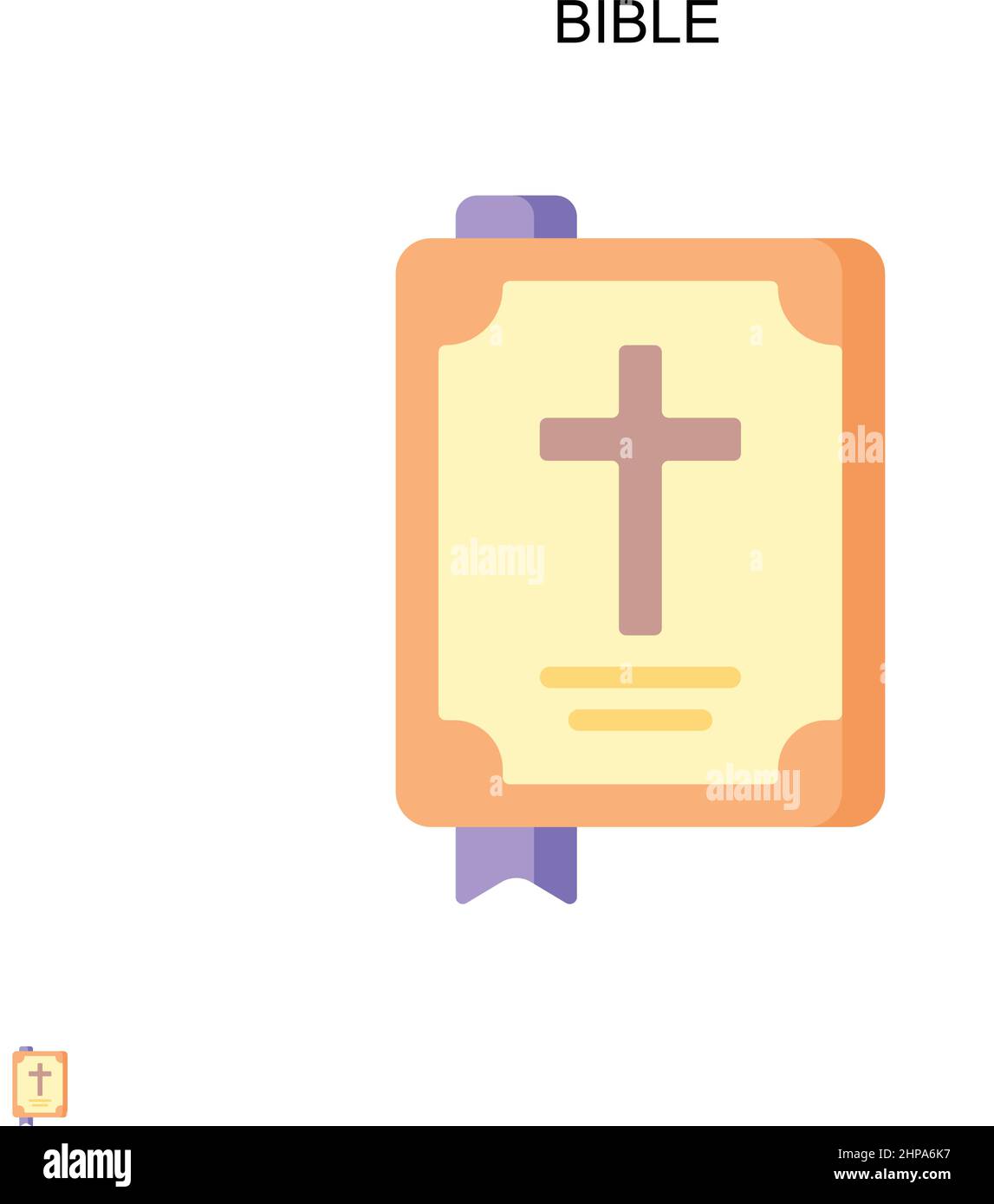 Bible Simple vector icon. Illustration symbol design template for web ...