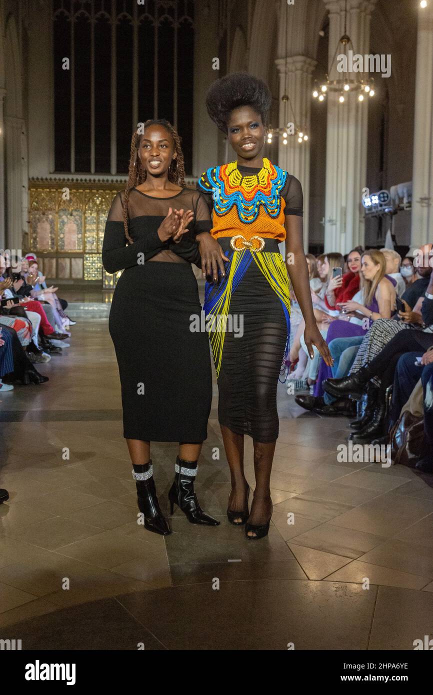 19th February 2022. Celebs Flock to Fashions Finest. Seronga designs on ...