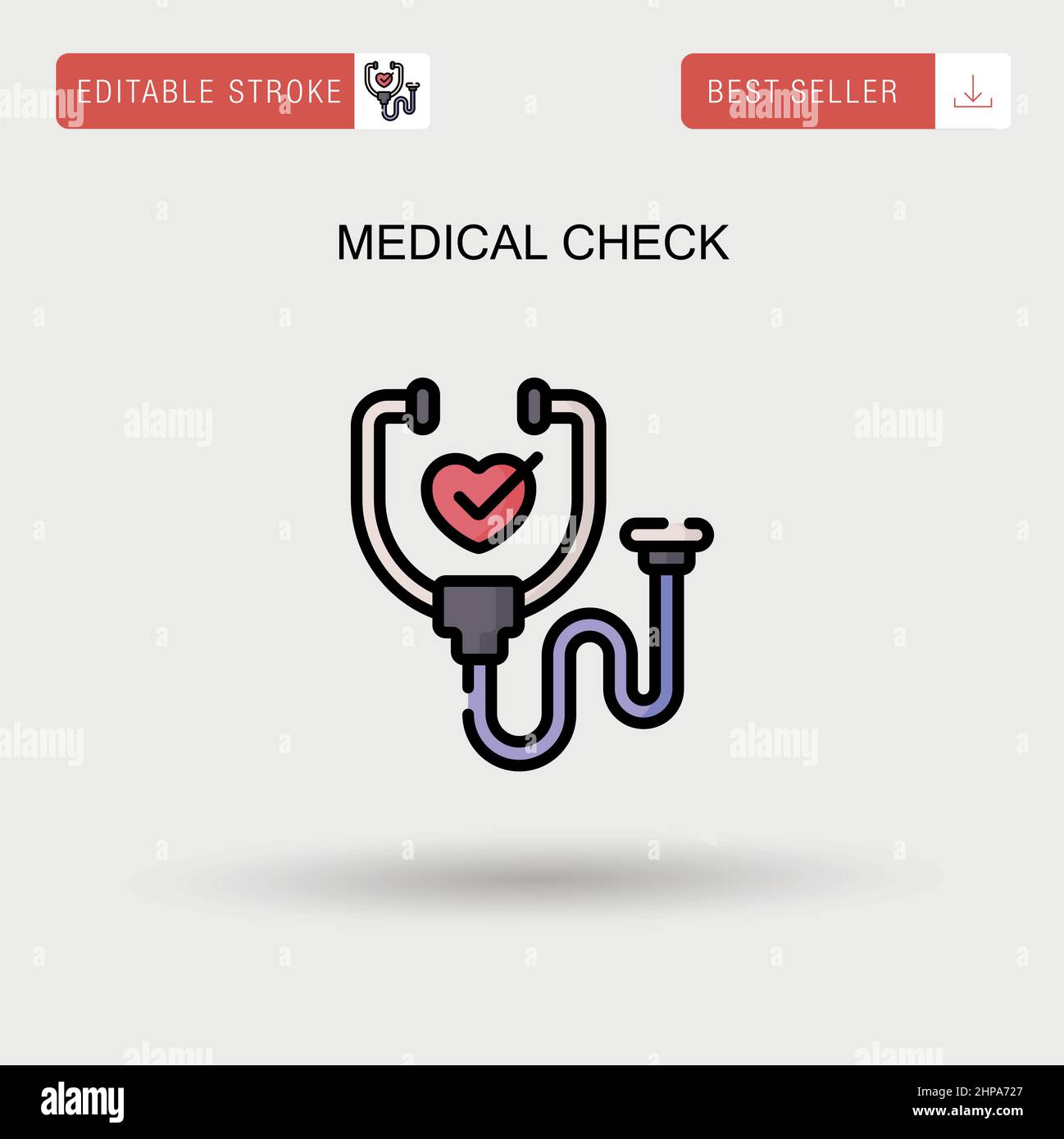 Medical check Simple vector icon Stock Vector Image & Art - Alamy