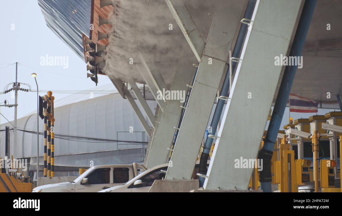 Antibacterial and antiviral treatment of toll roads in Thailand ...