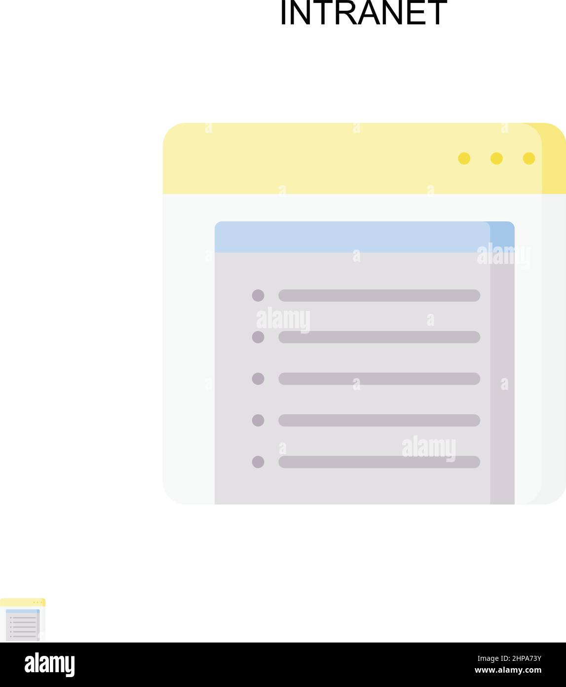 Intranet Simple vector icon. Illustration symbol design template for ...