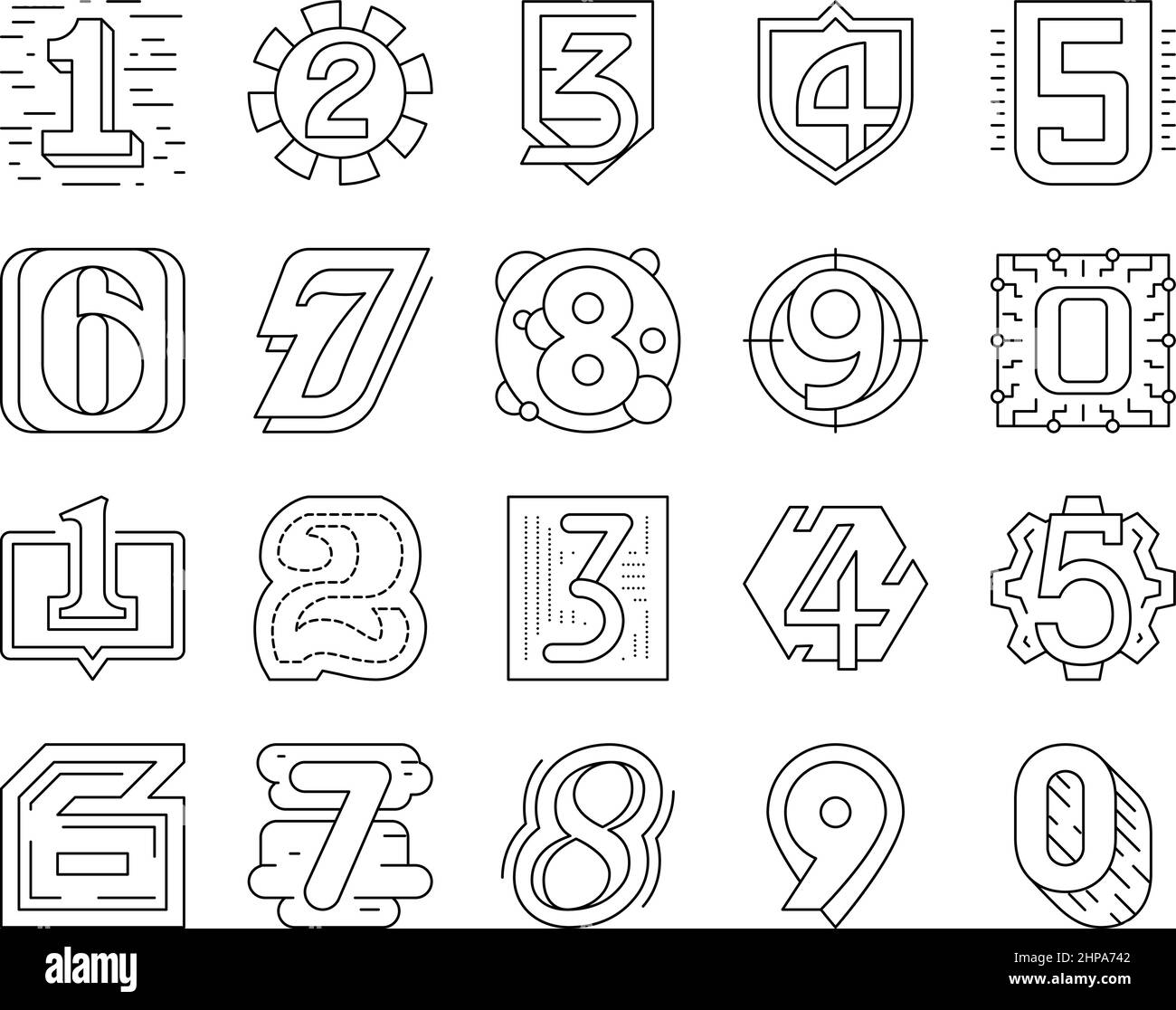Numbers 1 2 3 4 5 6 7 8 9 0 Black and White Stock Photos & Images - Alamy