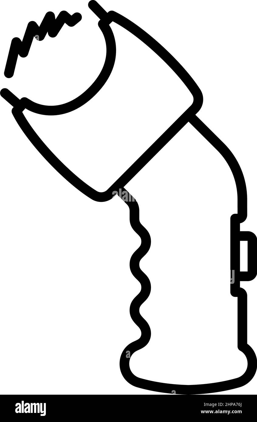 Police Stun Gun Icon. Bold outline design with editable stroke width ...