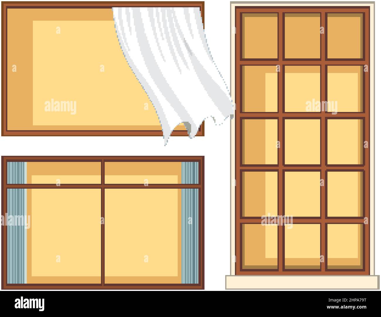 Isolated wooden window for decor illustration Stock Vector Image & Art ...