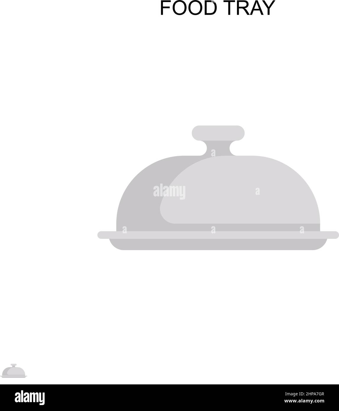 Food tray Simple vector icon. Illustration symbol design template for ...