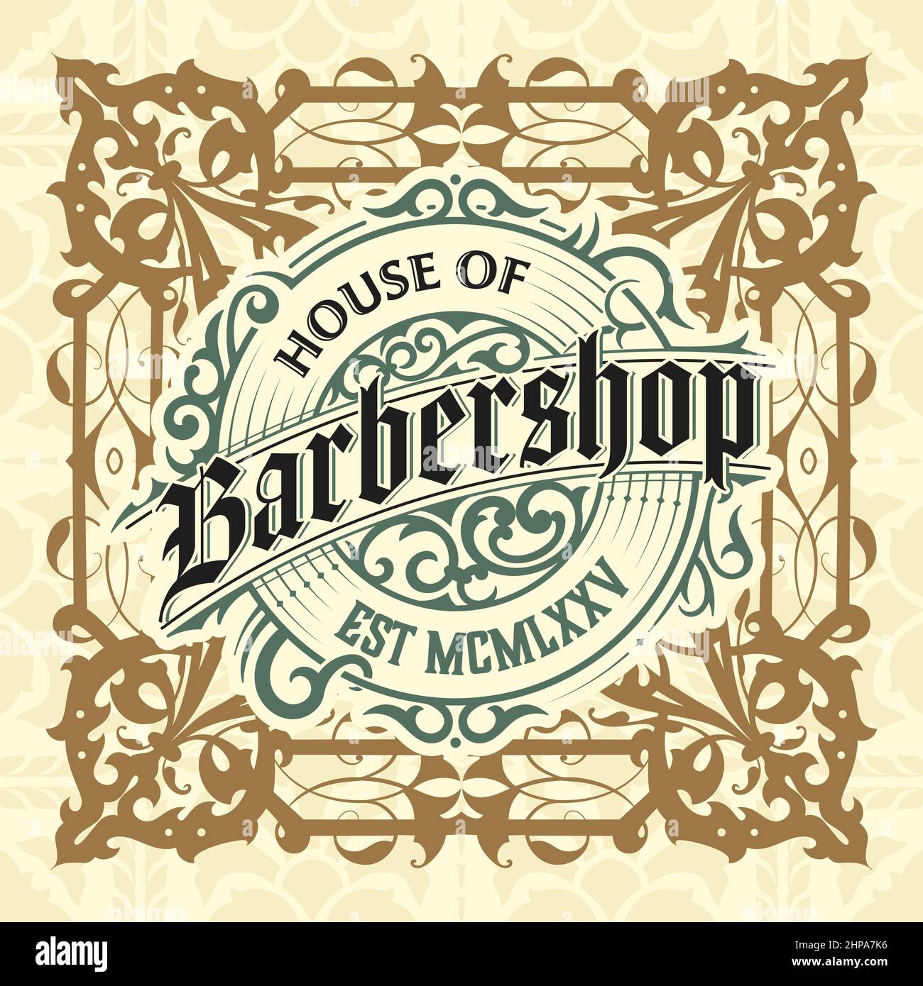 Vintage Barbershop label in vintage style Stock Vector Image & Art - Alamy