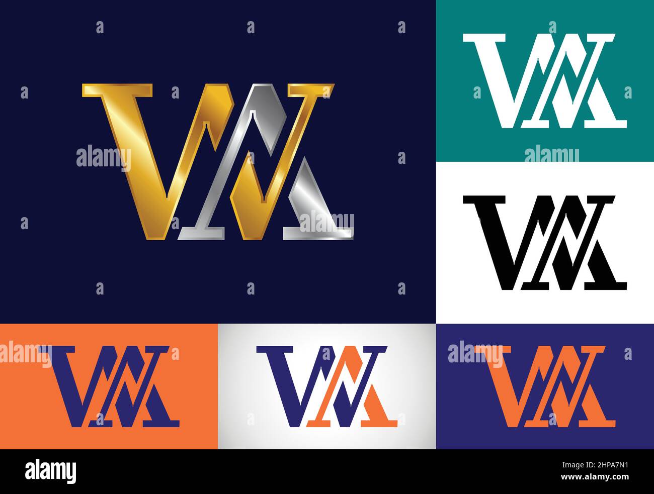 Initial Monogram Letter W A Logo Design Vector Template. WA Letter Logo ...