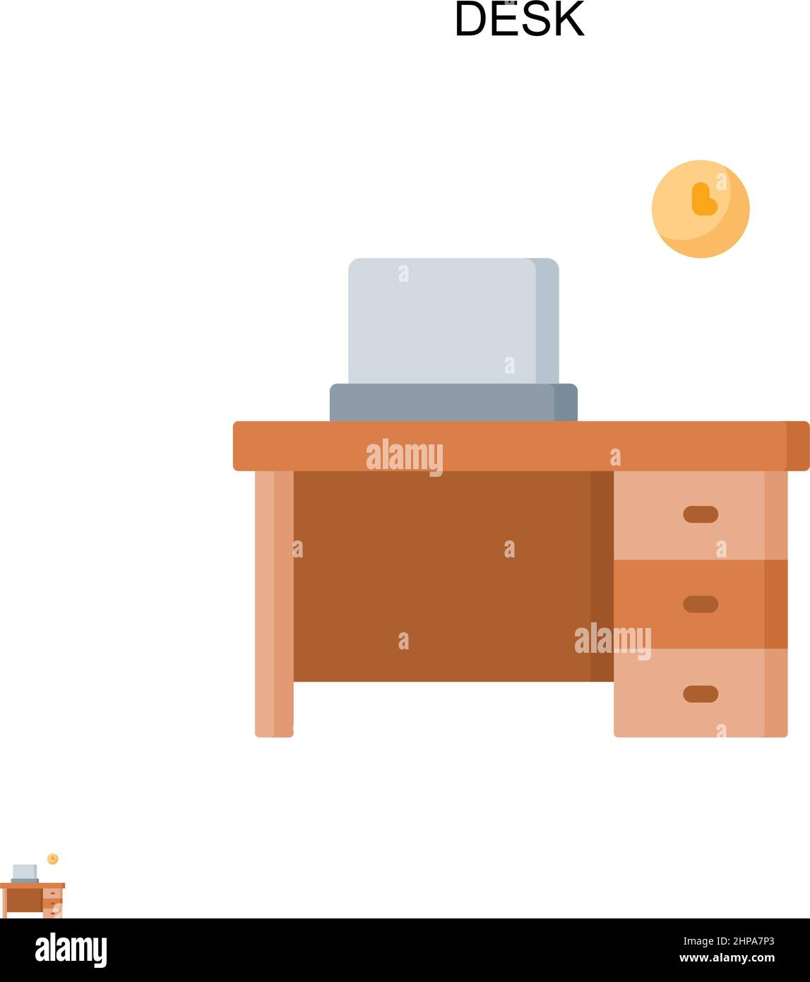 Work desk icon hi-res stock photography and images - Alamy