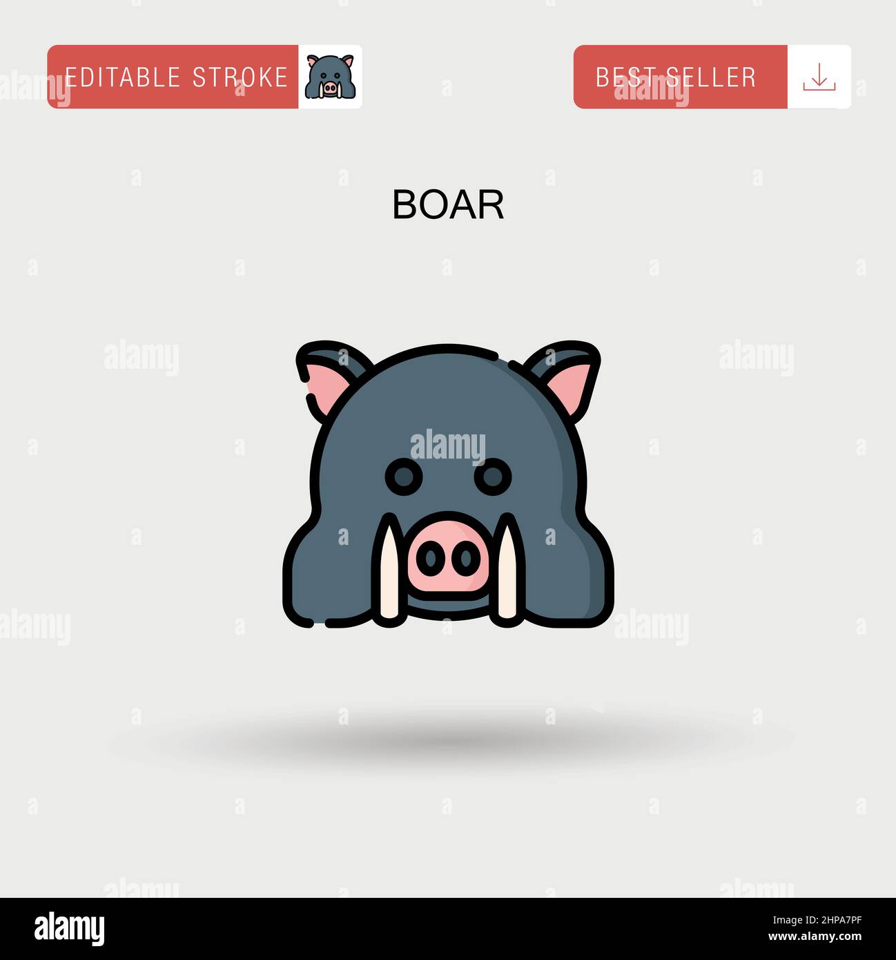 Forest animal boar icon Stock Vector Images - Alamy