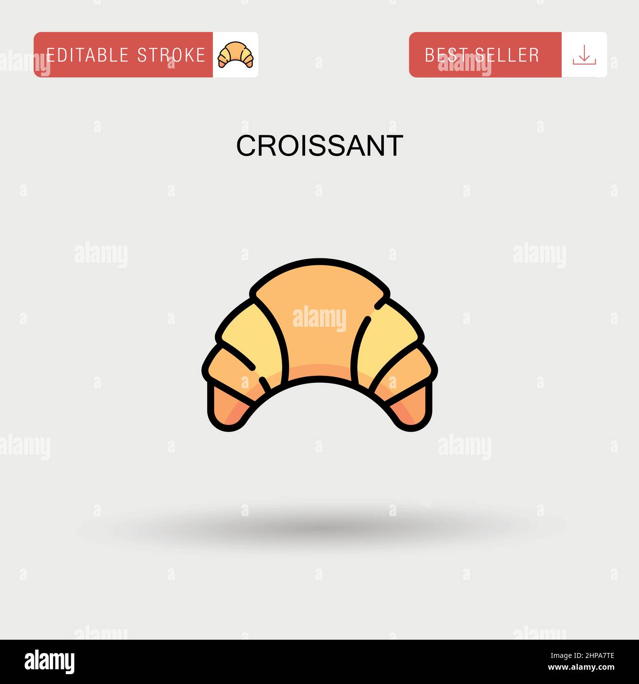 Delicious sweet croissant fresh Stock Vector Images - Alamy