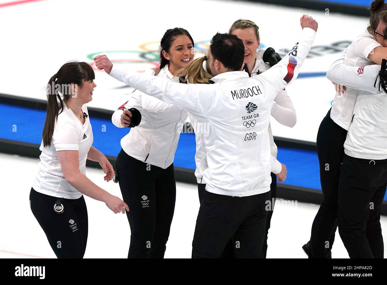 Great Britain coach David Murdoch, Eve Muirhead, Vicky Wright, Jennifer ...