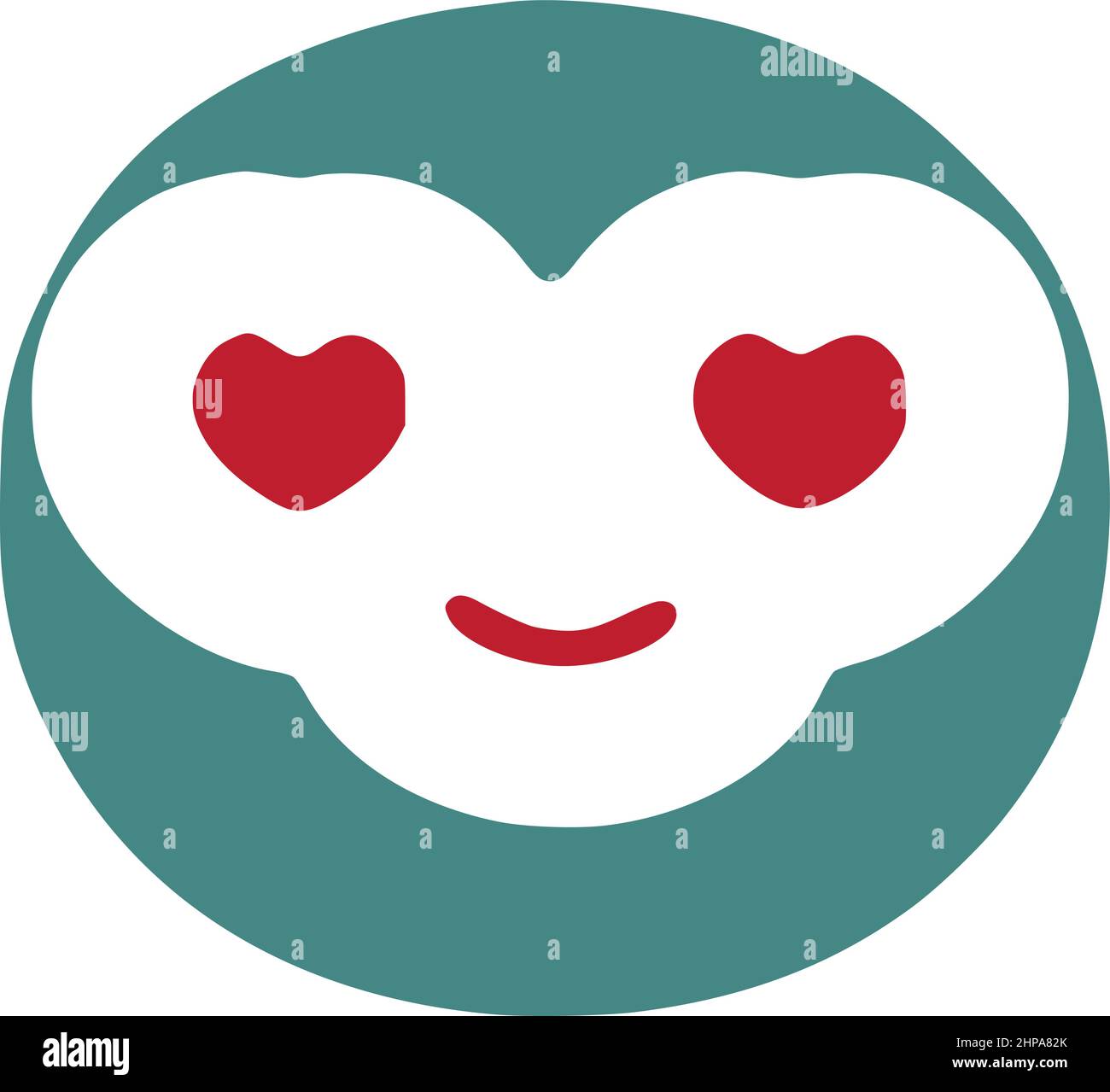 Letter o in love is a cute smiley in doodle style Stock Vector Image ...
