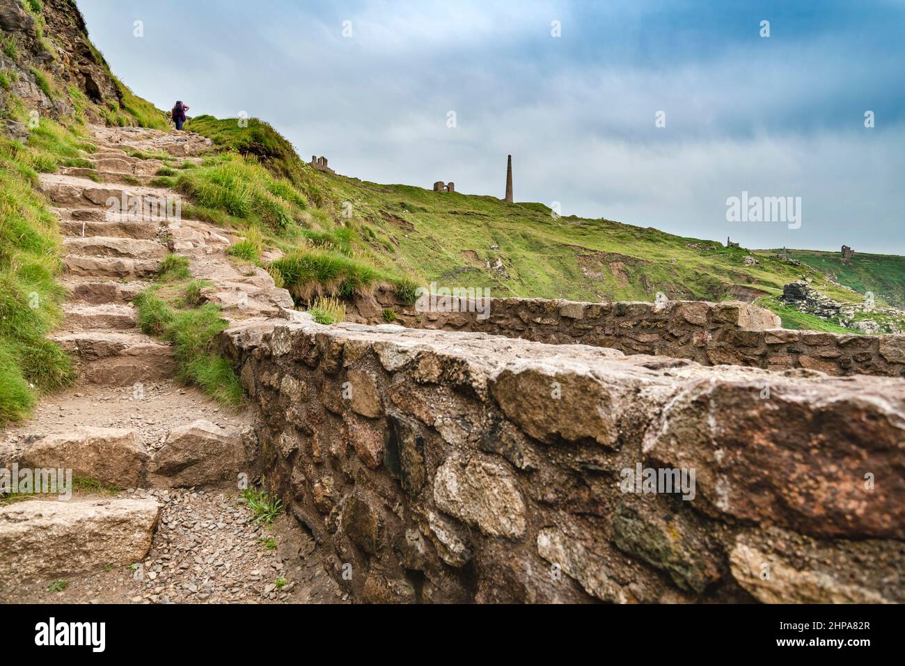 Chimneys and other disused mining buildings from Cornish tin mining ...