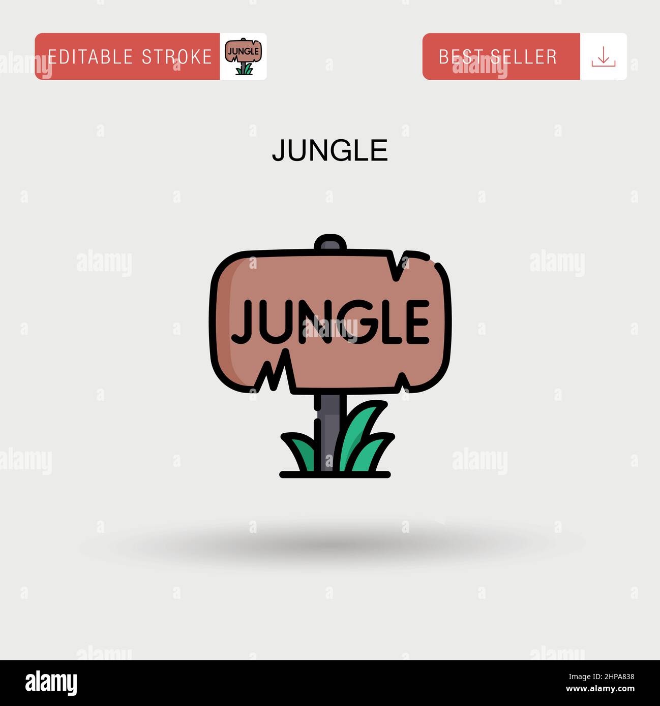 Jungle forest landscape Stock Vector Images - Alamy