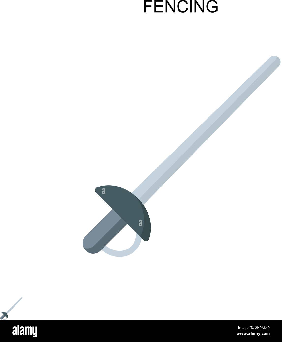 Fencing Simple vector icon. Illustration symbol design template for web ...