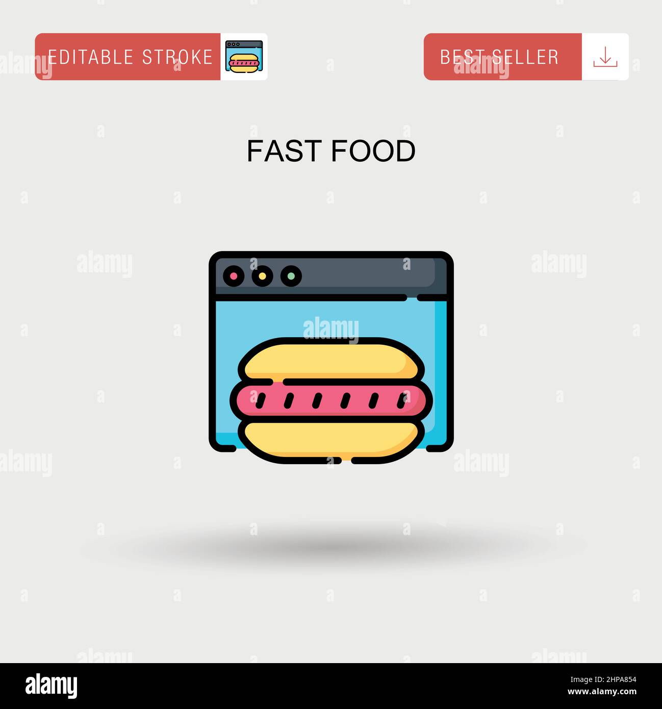 Fast food Simple vector icon Stock Vector Image & Art - Alamy