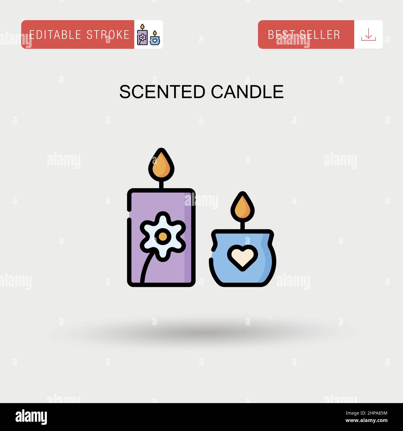 Scented candle Simple vector icon Stock Vector Image & Art - Alamy