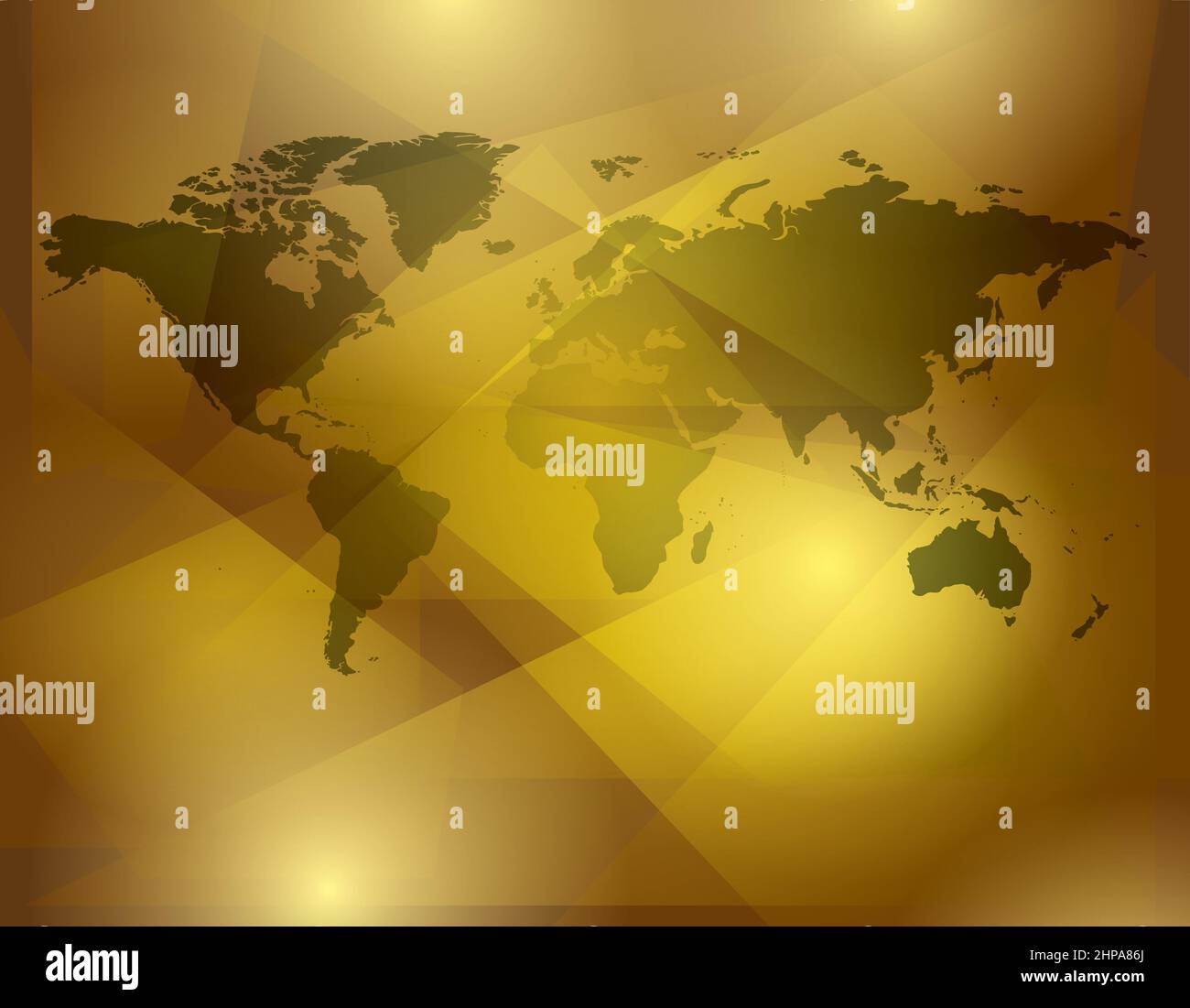 gold abstract background with map of world - vector Stock Vector Image ...