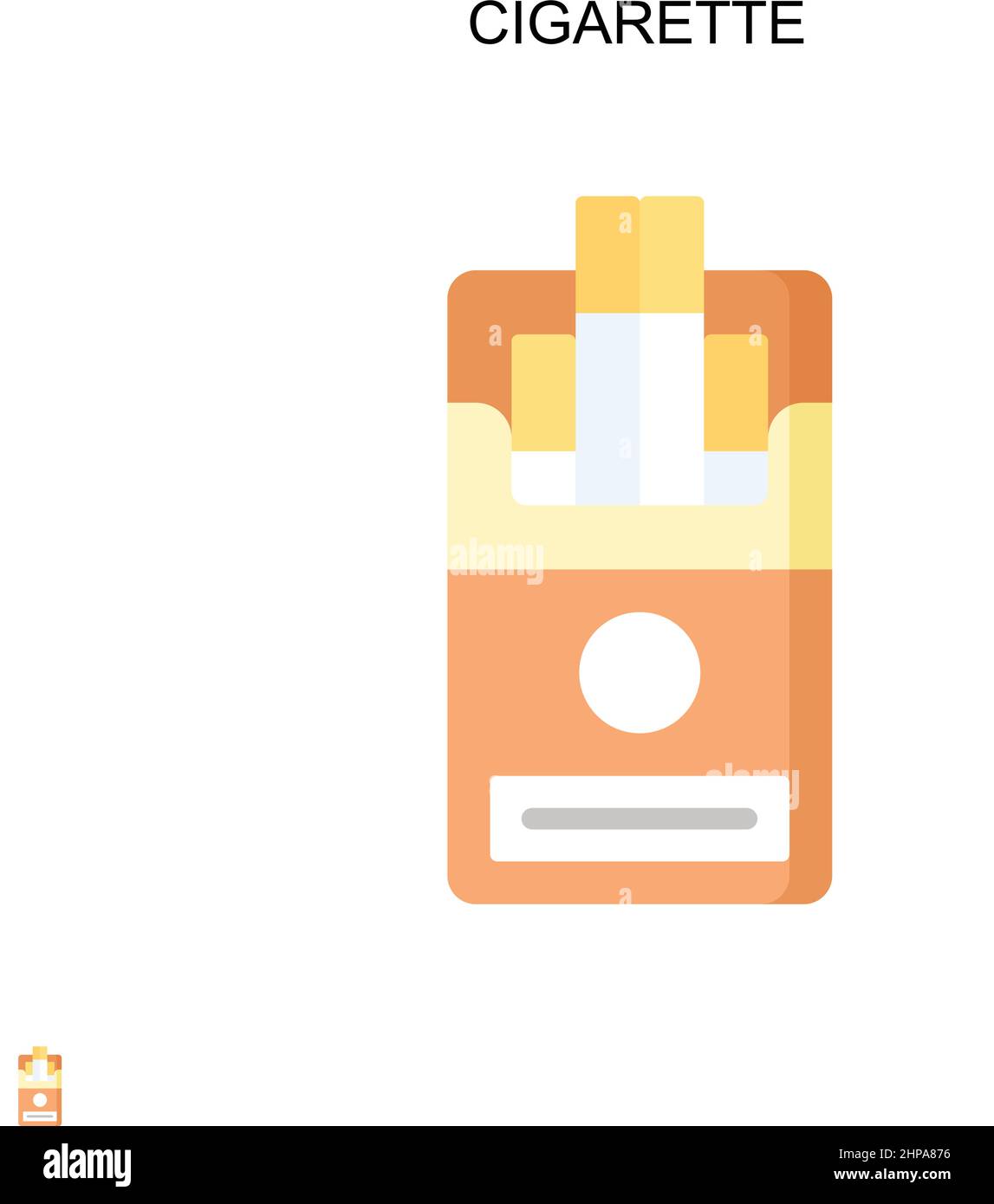 Cigarette Simple vector icon. Illustration symbol design template for ...