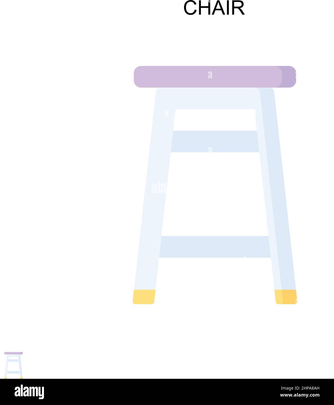 Chair Simple vector icon. Illustration symbol design template for web ...