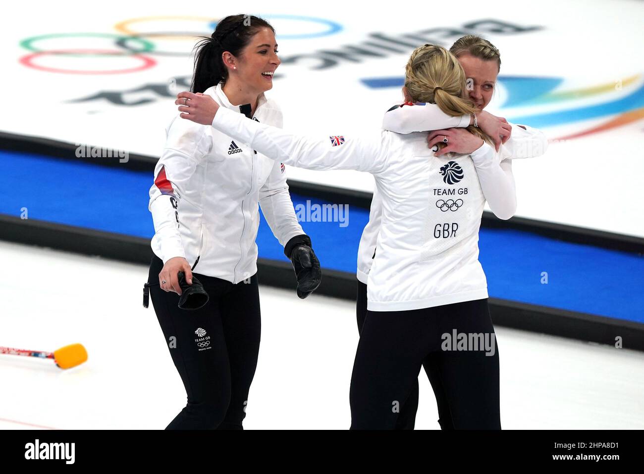 Great Britain's Eve Muirhead, Mili Smith and Vicky Wright celebrate ...