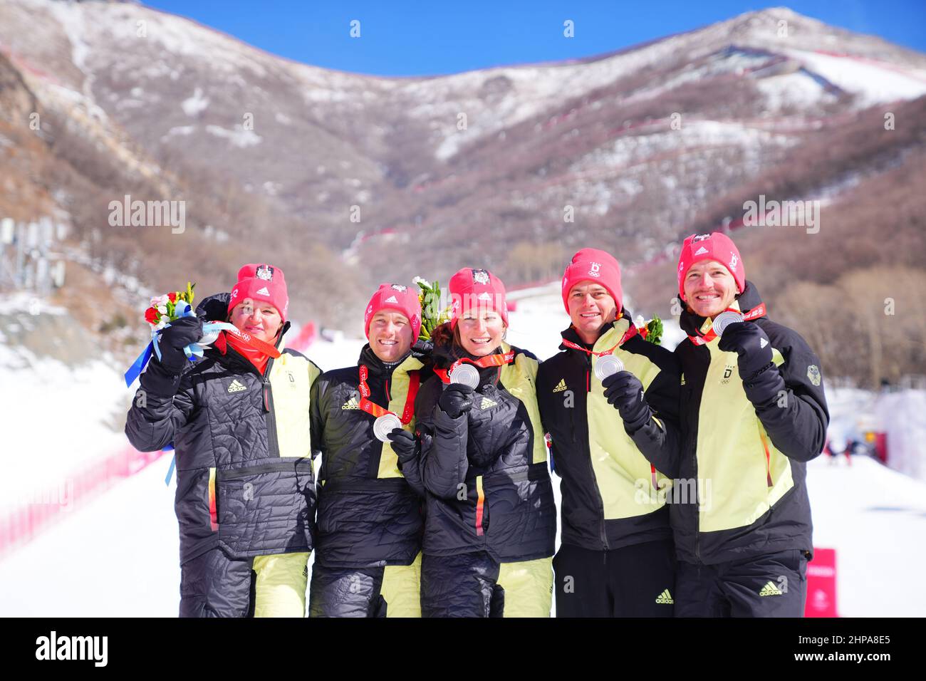 Yanqing, China. 20th Feb, 2022. Olympics, alpine skiing, team, mixed ...
