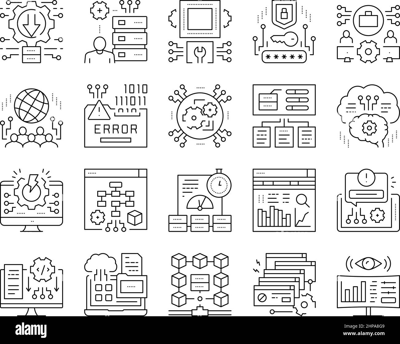 System Work Process Collection Icons Set Vector Stock Vector Image ... System Work Process Collection Icons Set Vector Stock Vector Image ...