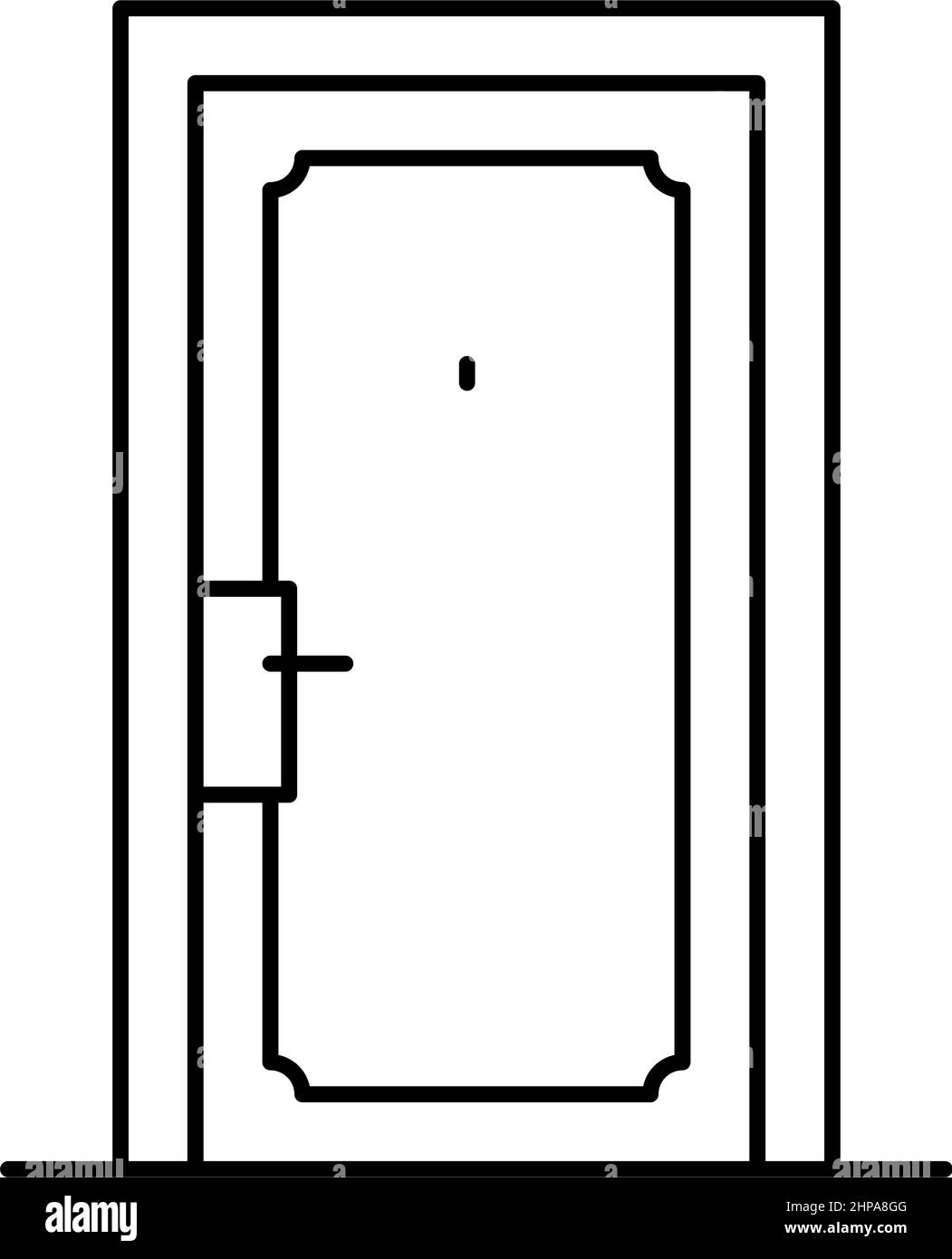 entrance door line icon vector illustration Stock Vector Image & Art ...