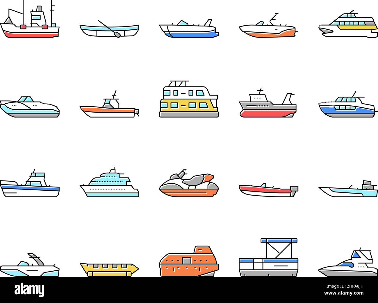 Types of ship illustrations hi-res stock photography and images - Alamy