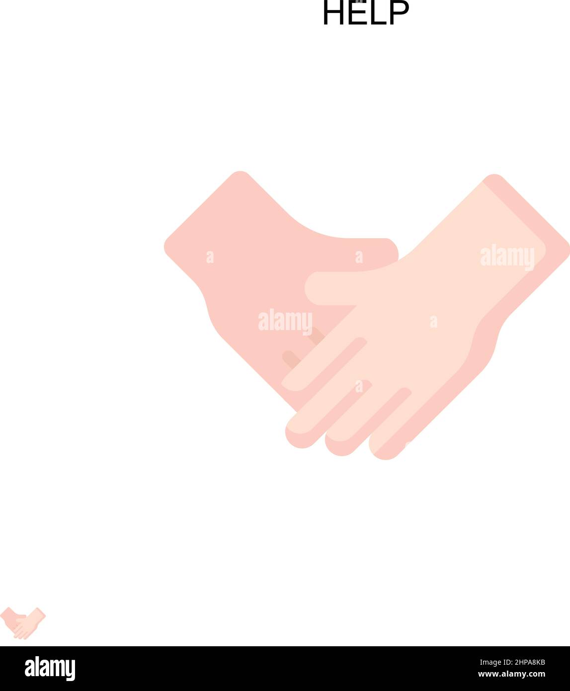 Helping hand illustration Cut Out Stock Images & Pictures - Alamy