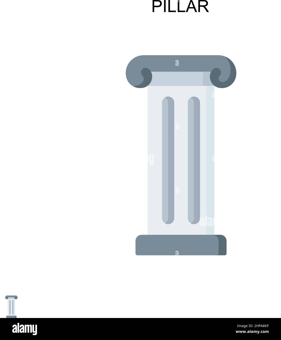 Pillar Simple vector icon. Illustration symbol design template for web ...