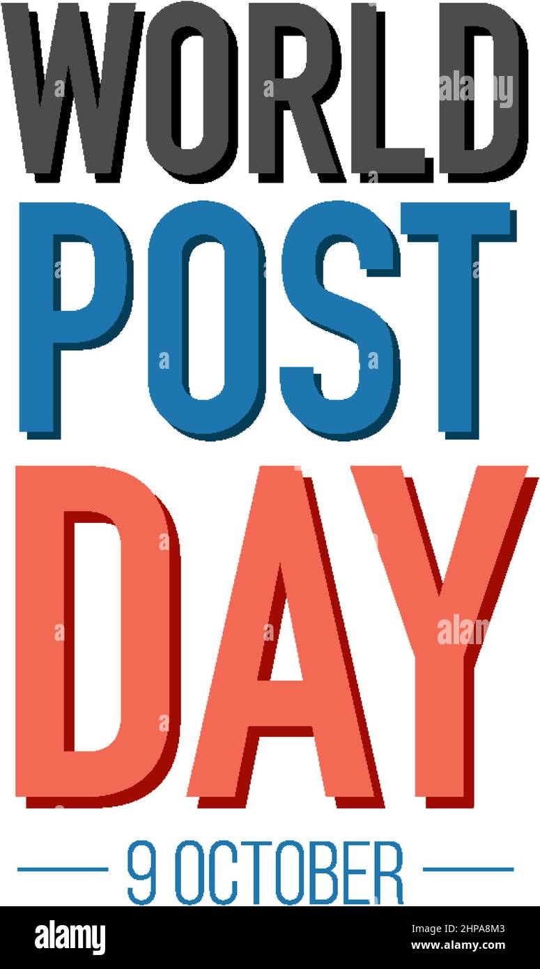 World Post Day on 9 October banner illustration Stock Vector Image ...