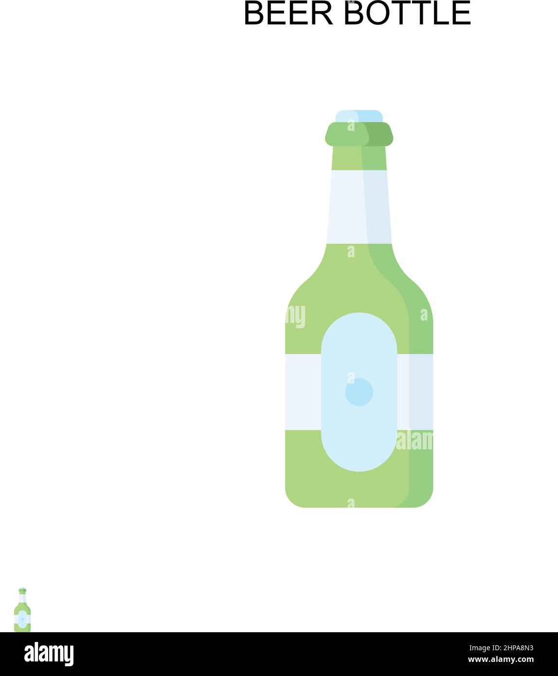 Beer bottle Simple vector icon. Illustration symbol design template for ...