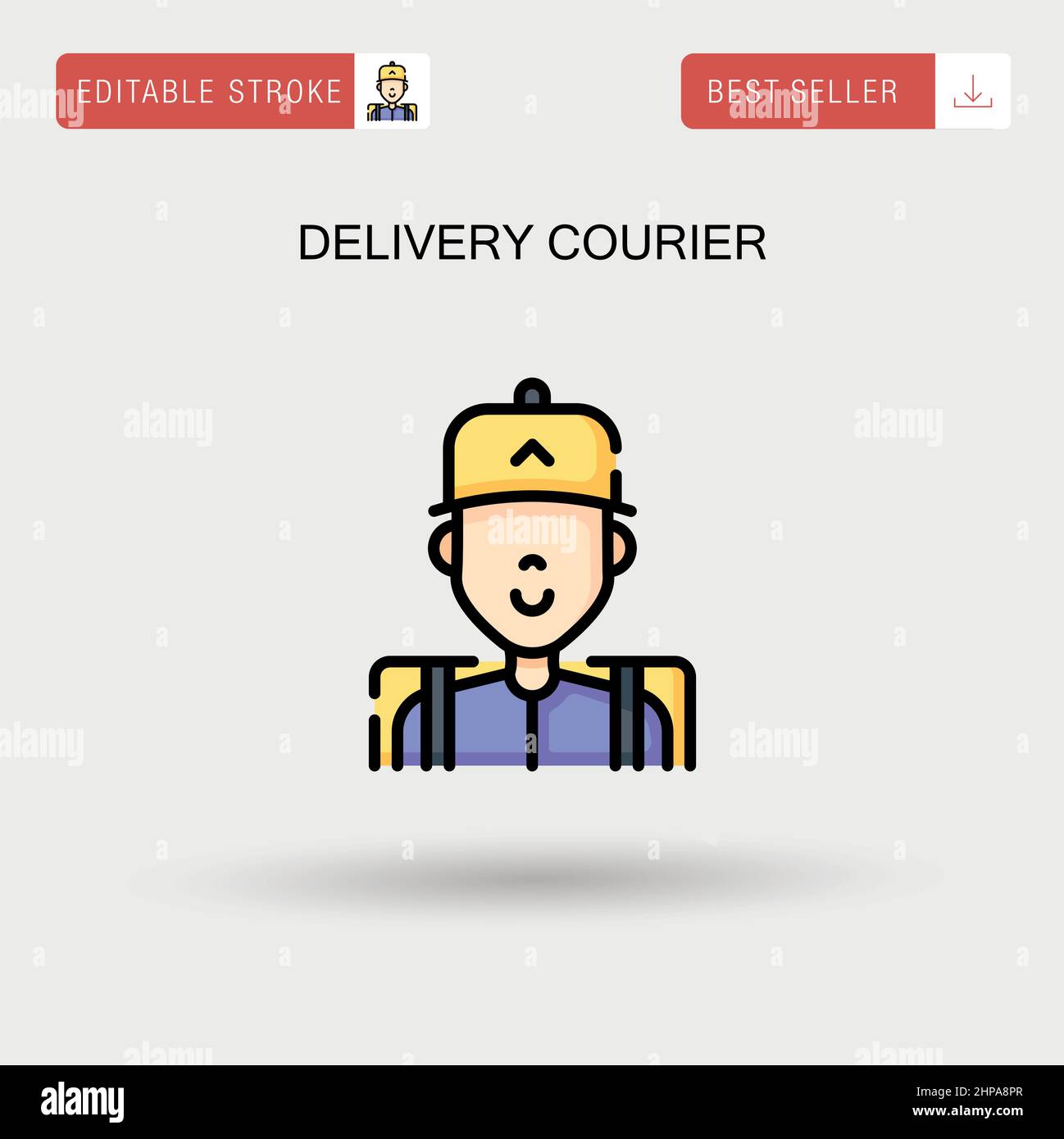 Guy courier icon Stock Vector Images - Alamy