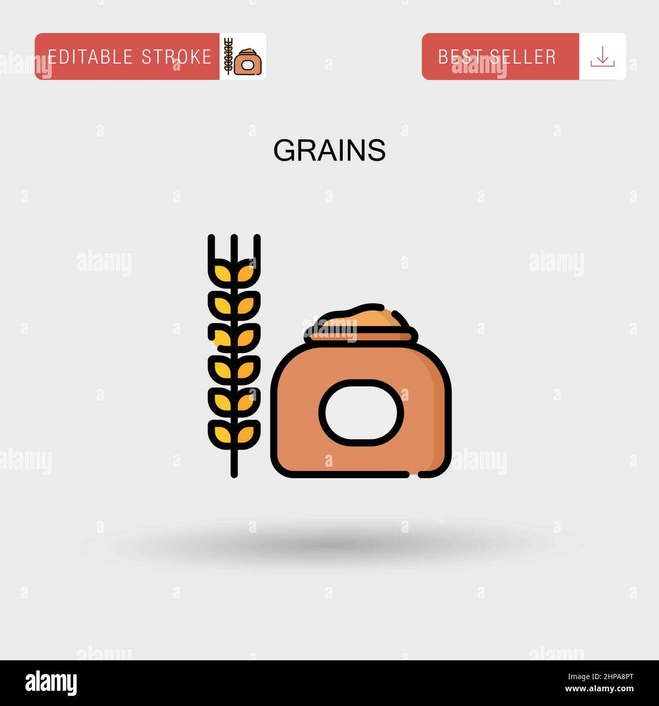 Grains Simple vector icon Stock Vector Image & Art - Alamy