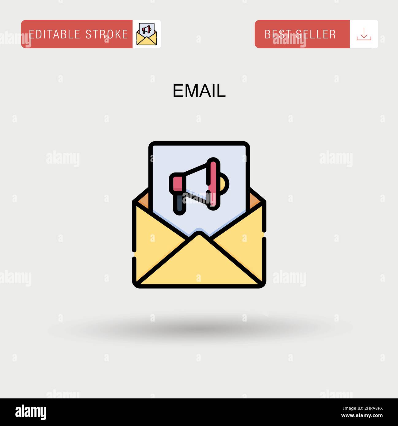 Email icon button message Stock Vector Images - Alamy