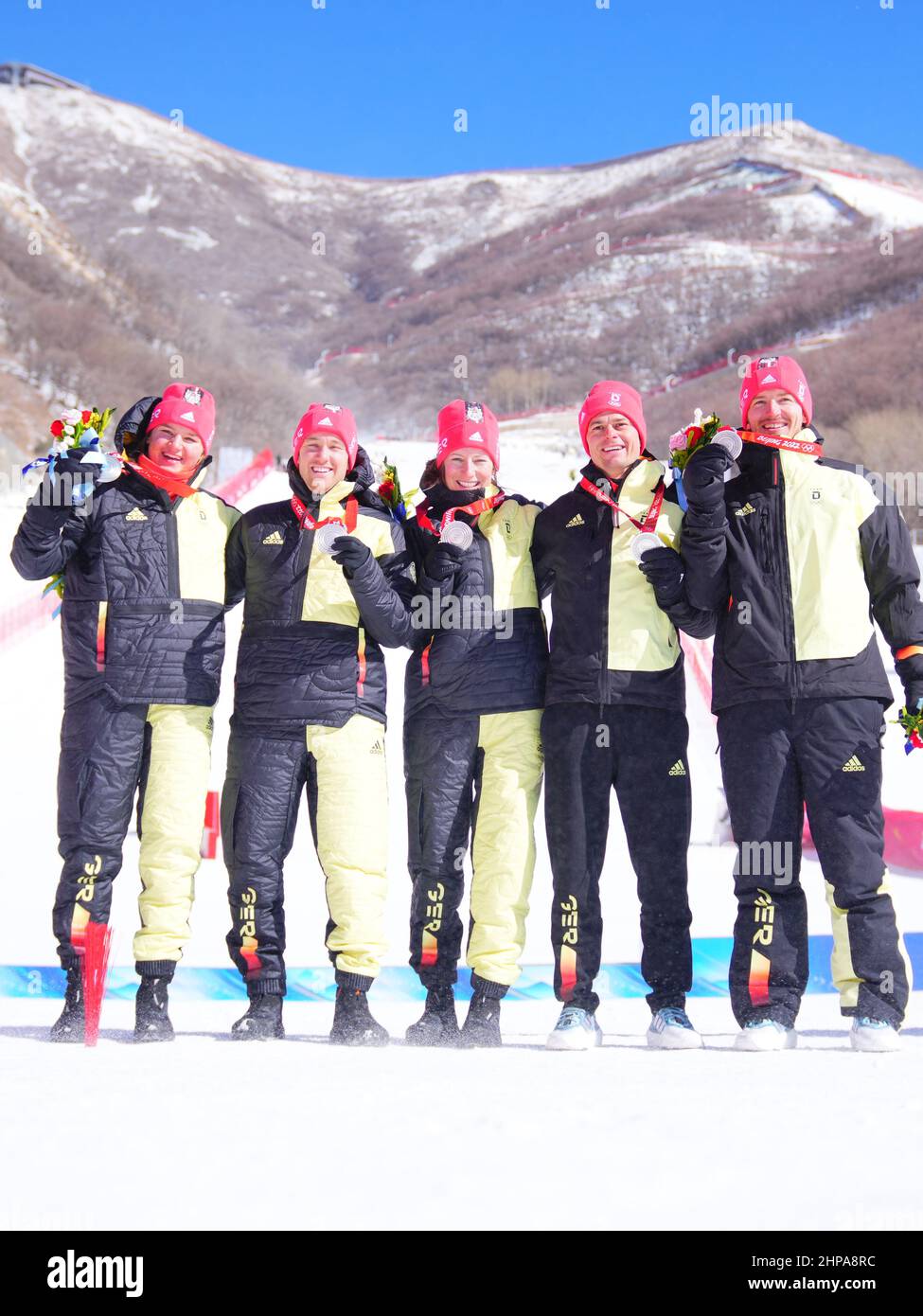Yanqing, China. 20th Feb, 2022. Olympics, alpine skiing, team, mixed ...