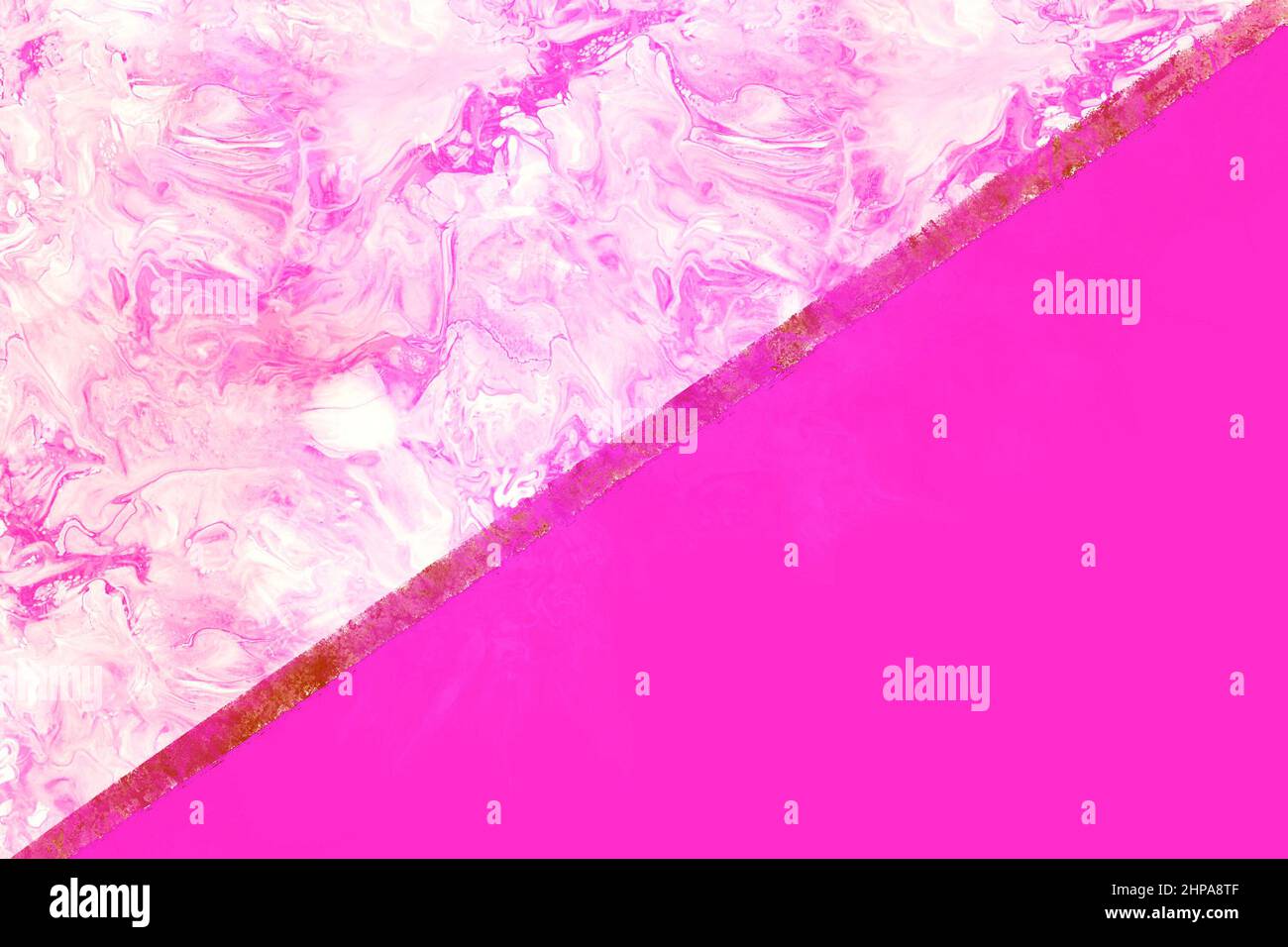 A digital background divided in half with bright pink on one side and ...