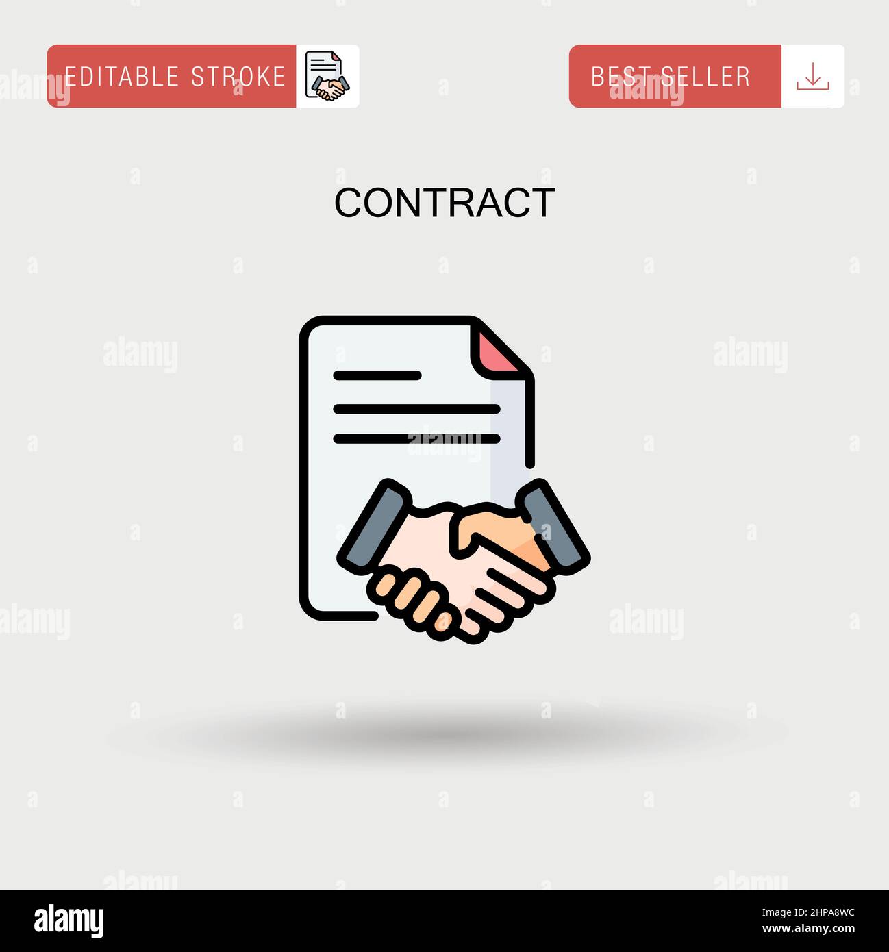 Contract Simple vector icon Stock Vector Image & Art - Alamy