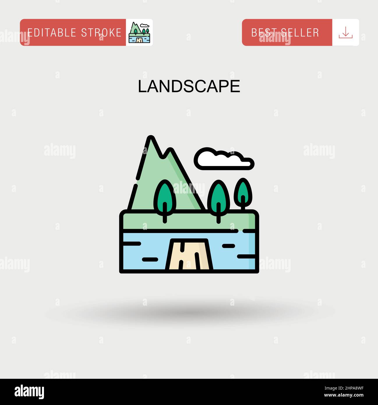Landscape Simple vector icon Stock Vector Image & Art - Alamy