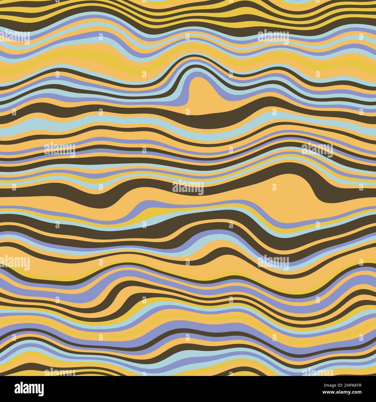 Seamless wavy stripe trendy surface pattern design for print. High ...