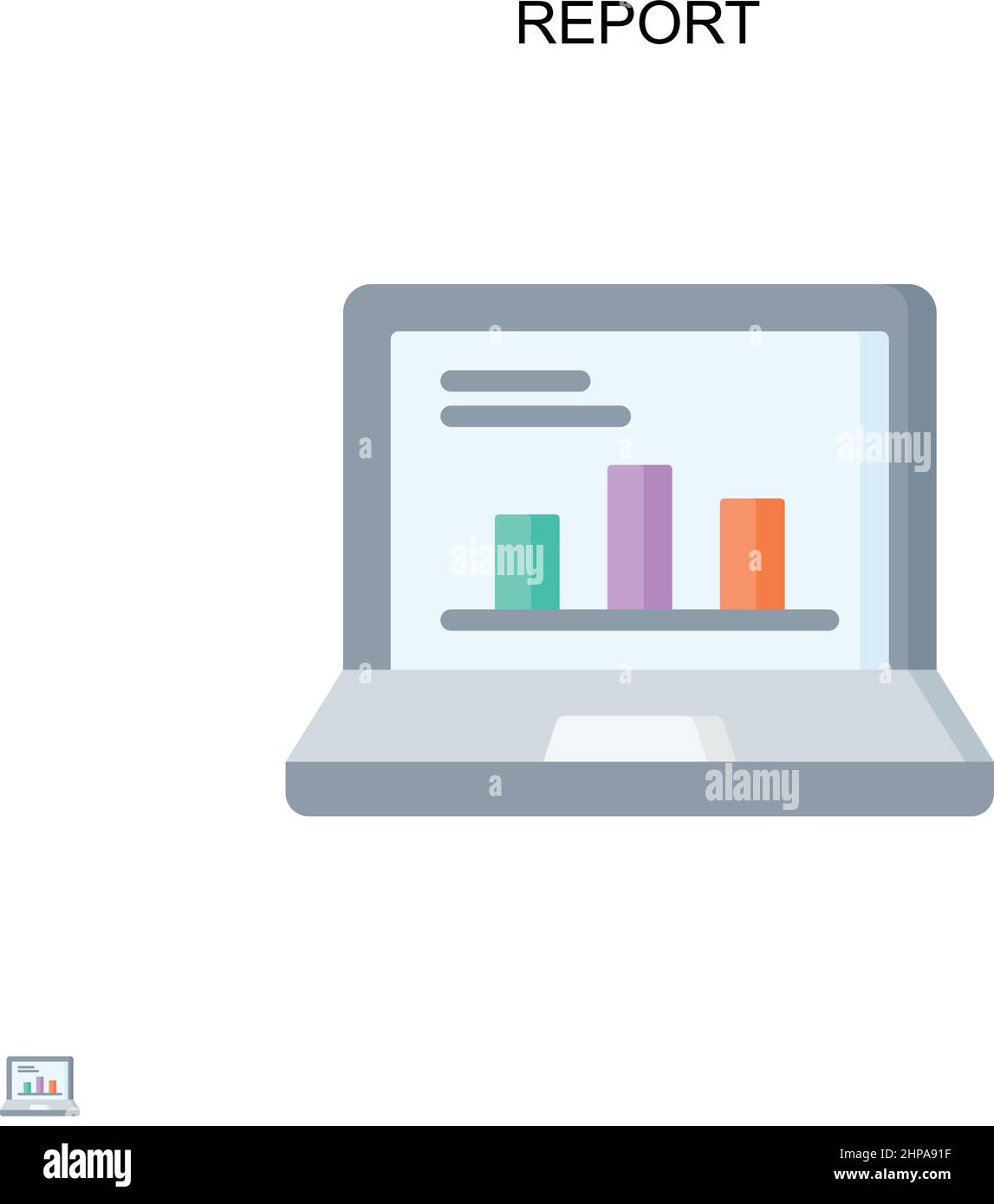 Report Simple vector icon. Illustration symbol design template for web ...