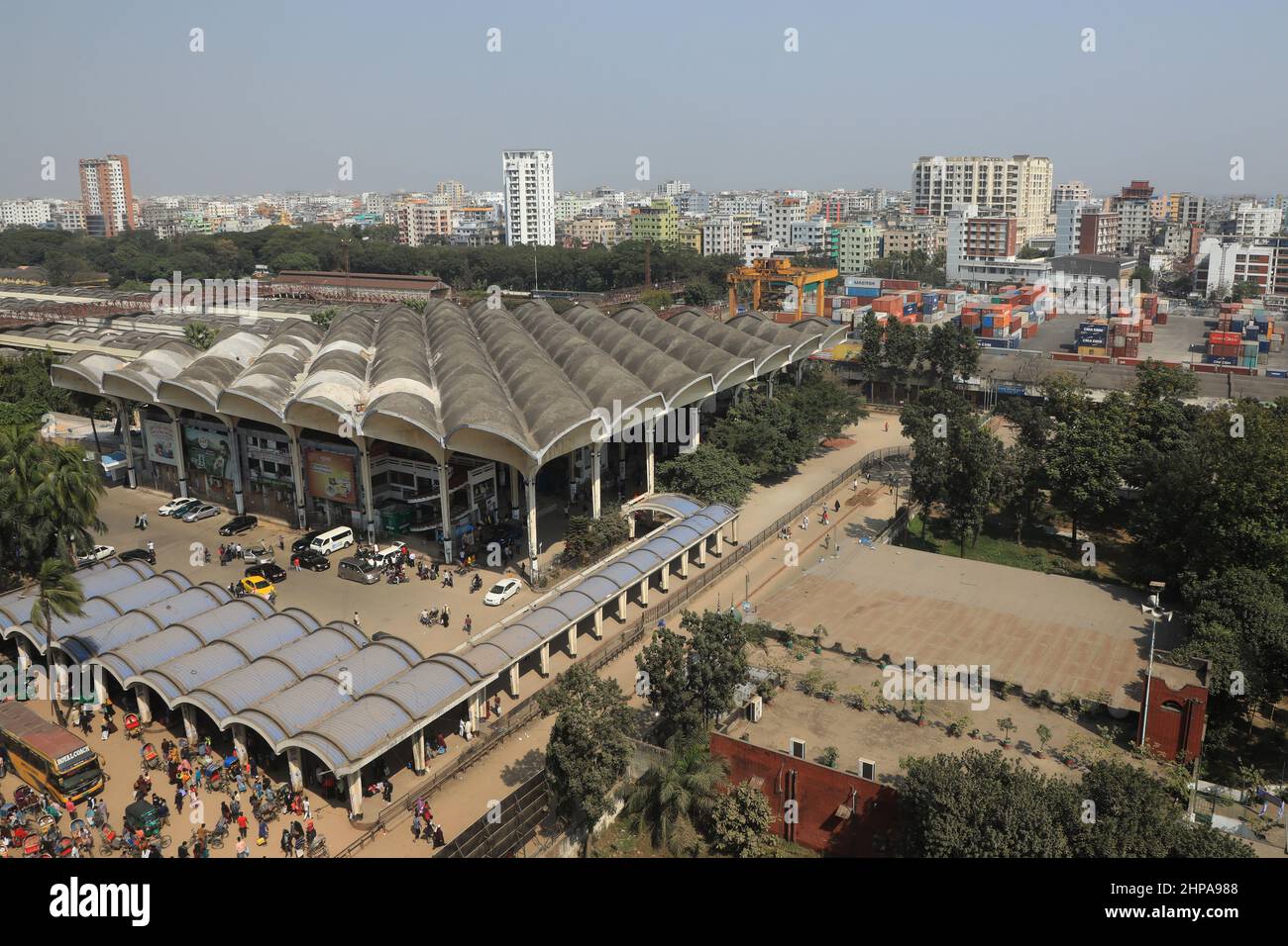 Dhaka, Bangladesh. 19th Feb, 2022. Kamalapur Railway Station is the ...