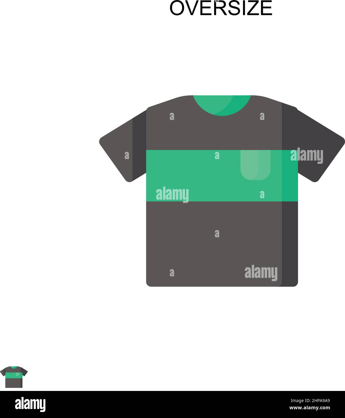 Oversize Simple vector icon. Illustration symbol design template for ...