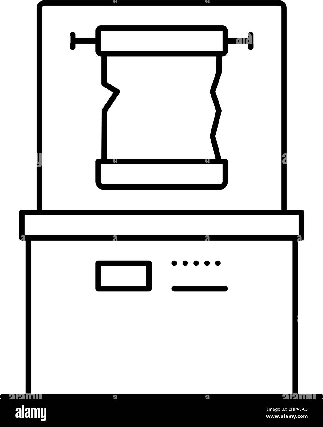 canvas exhibit line icon vector black illustration Stock Vector Image ...