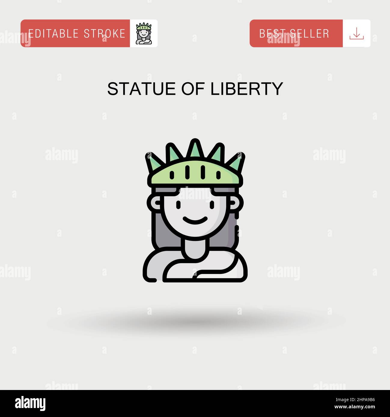 Statue of liberty Simple vector icon Stock Vector Image & Art - Alamy