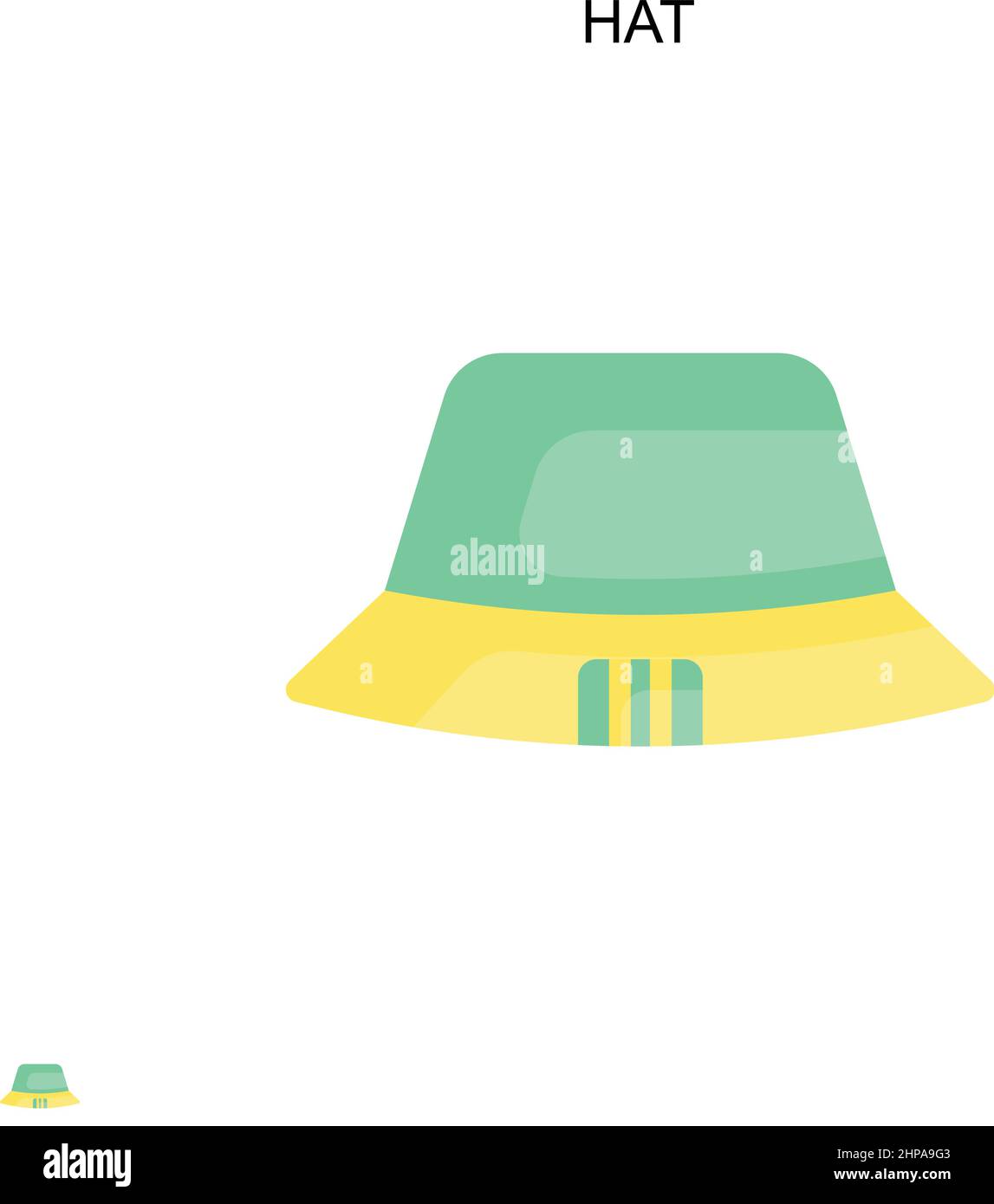 Hat Simple vector icon. Illustration symbol design template for web ...