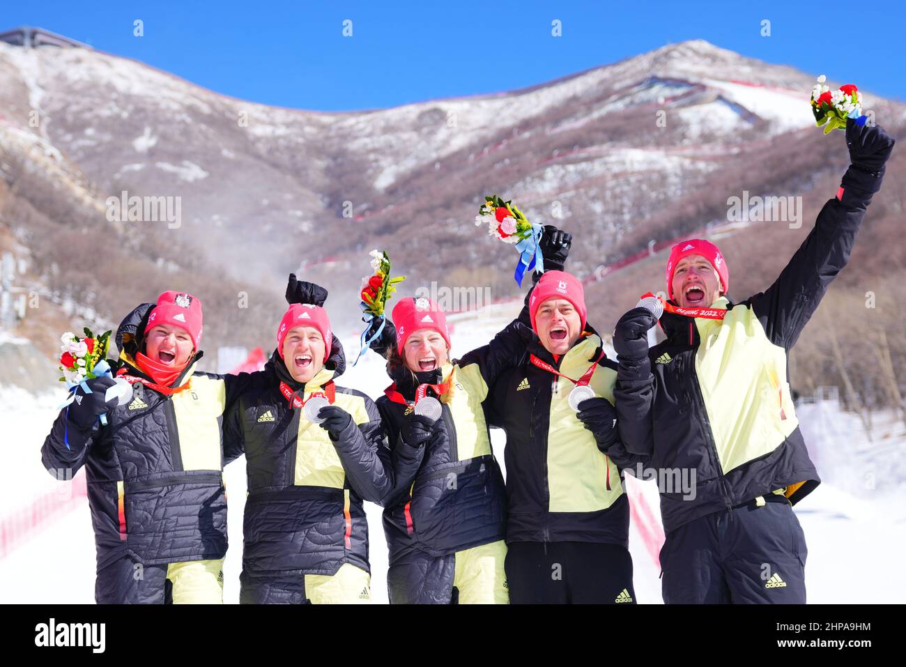Yanqing, China. 20th Feb, 2022. Olympics, alpine skiing, team, mixed ...