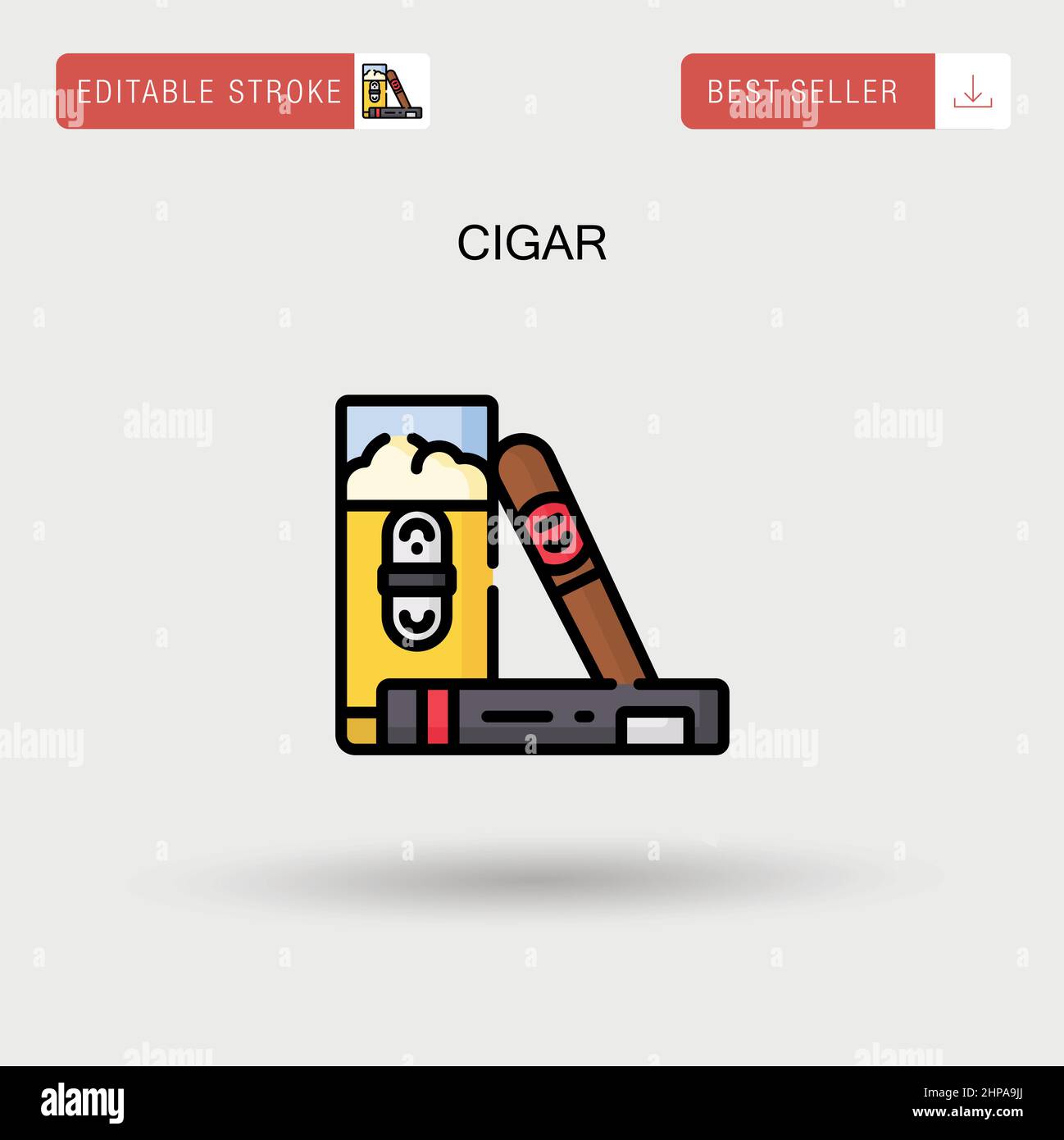 Cigar band Stock Vector Images - Alamy