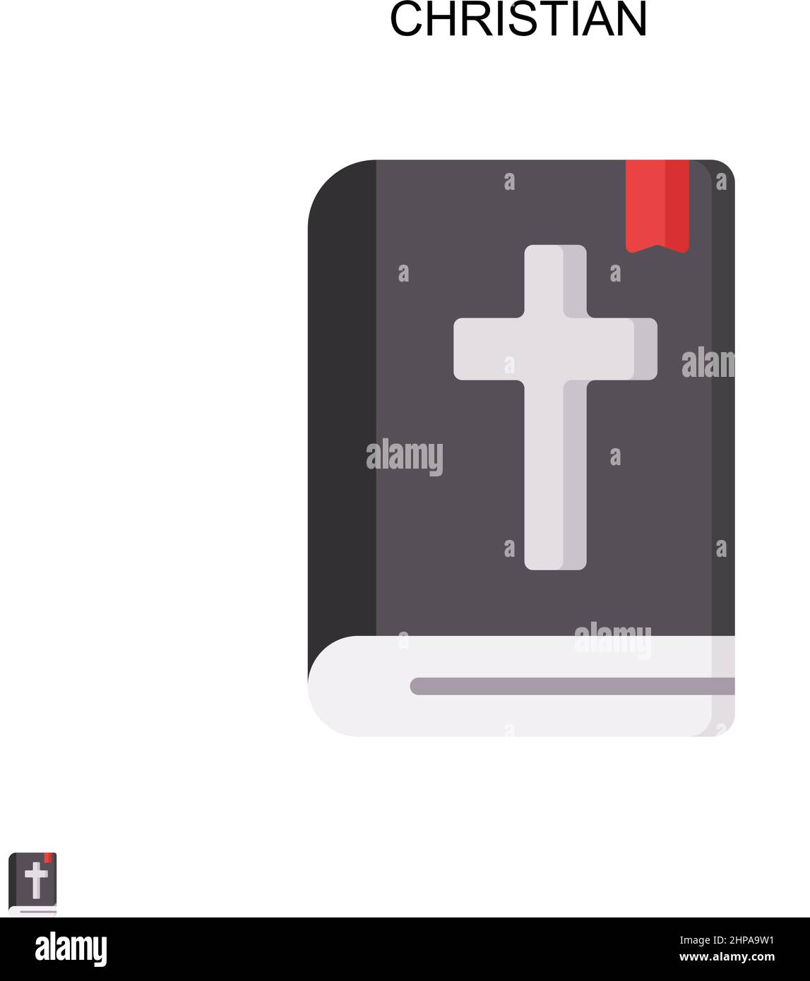 Christian Simple vector icon. Illustration symbol design template for ...